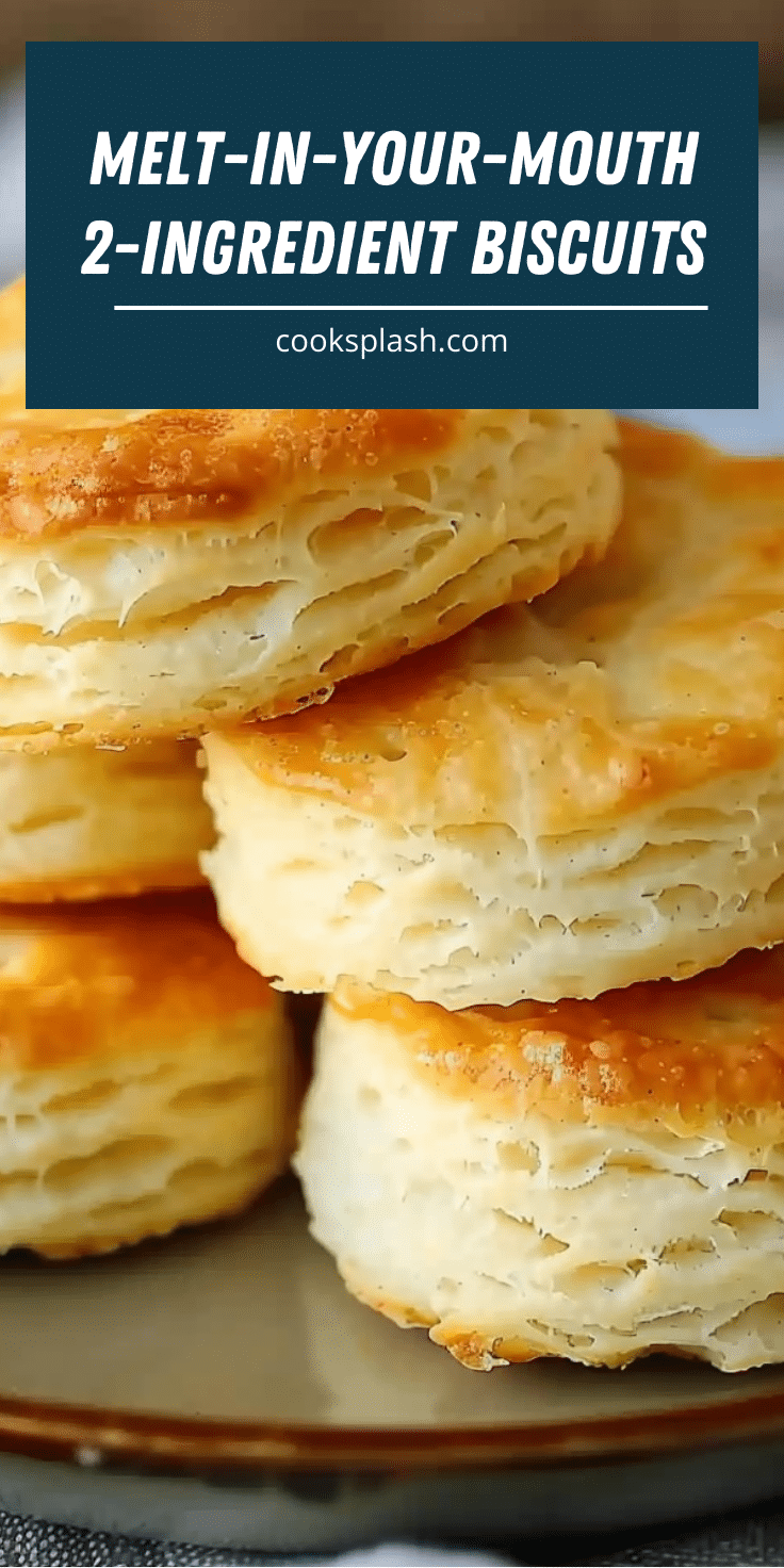 Melt-In-Your-Mouth 2-Ingredient Biscuits | Cook Splash