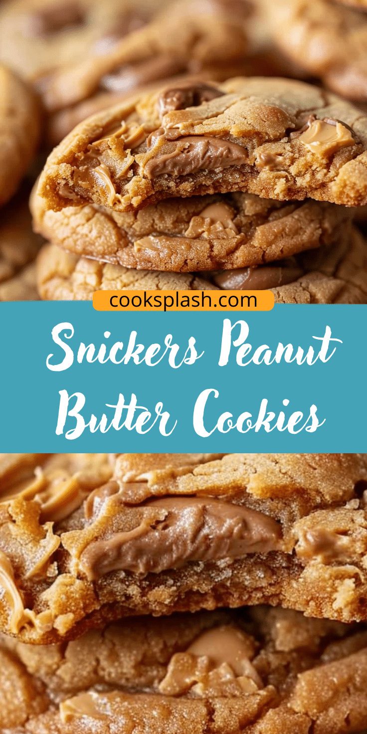 Snickers Peanut Butter Cookies | Cook Splash
