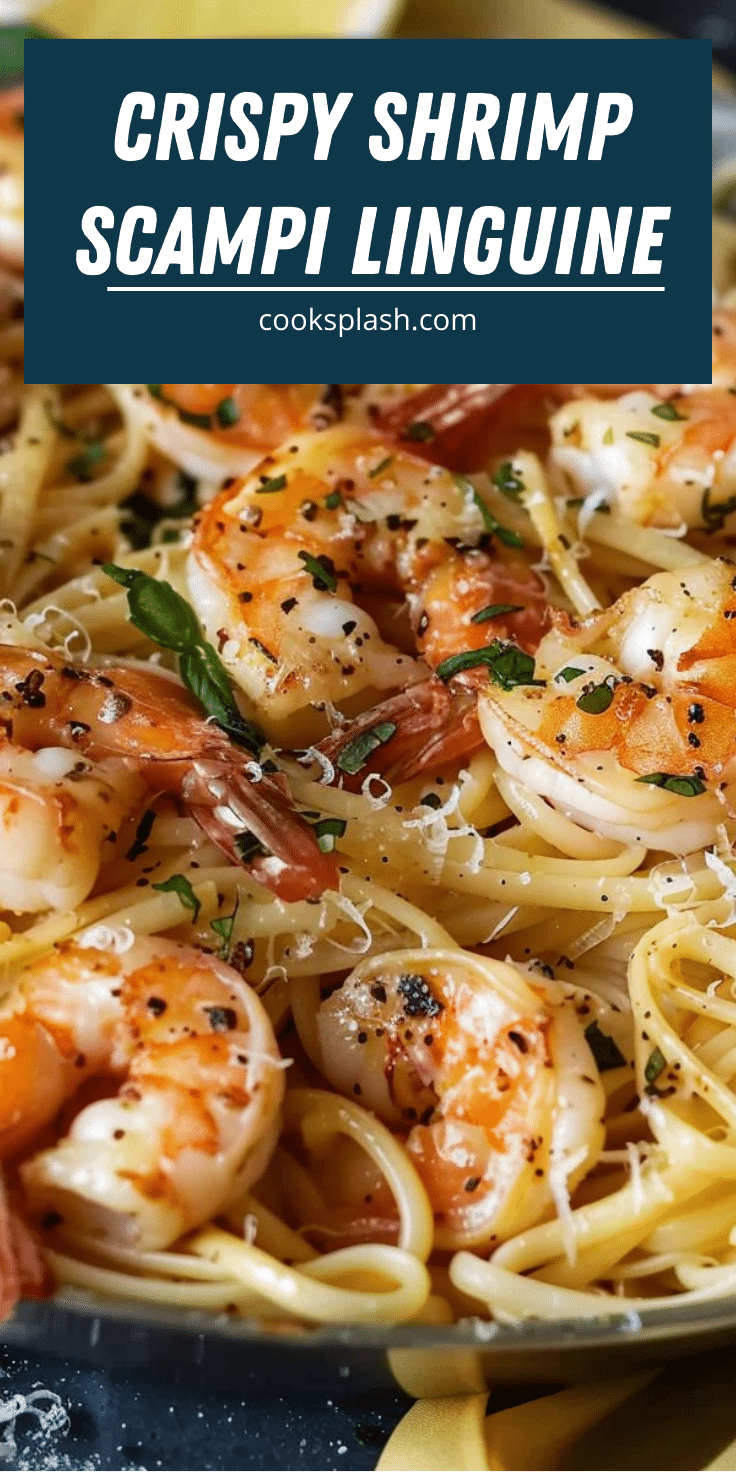 Crispy Shrimp Scampi Linguine | Cook Splash
