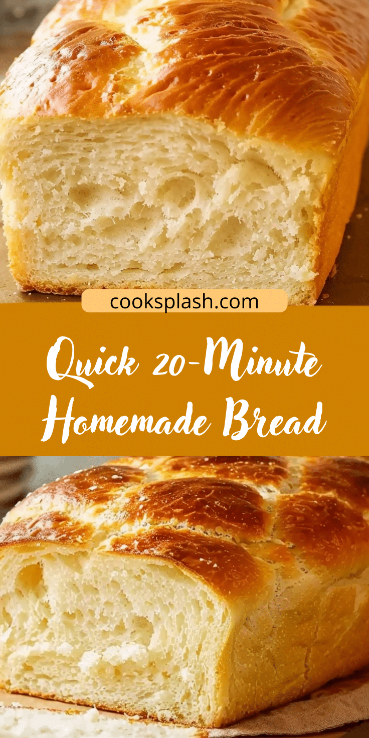 Quick 20-Minute Homemade Bread | Cook Splash